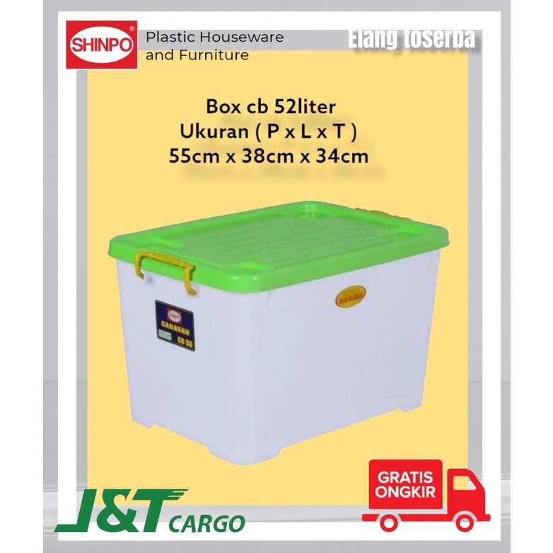 Jual Shinpo Container box plastik CB 52 liter | Shopee Indonesia