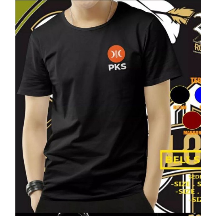 Jual kaos partai pks / kaos lambang pks simple / kaos logo partai pks ...