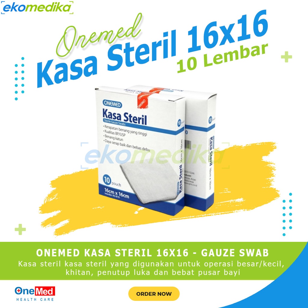 Jual Kasa Steril 16x16cm Onemed / Gauze Swab Steril Kassa One Med isi ...