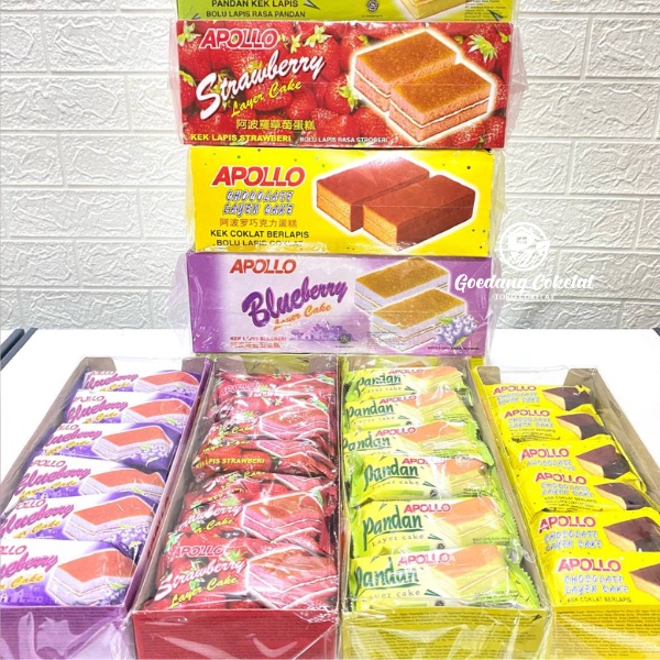 Jual Apollo Layer Cake Bolu Lapis Rasa Pandan Coklat Chocolate ...