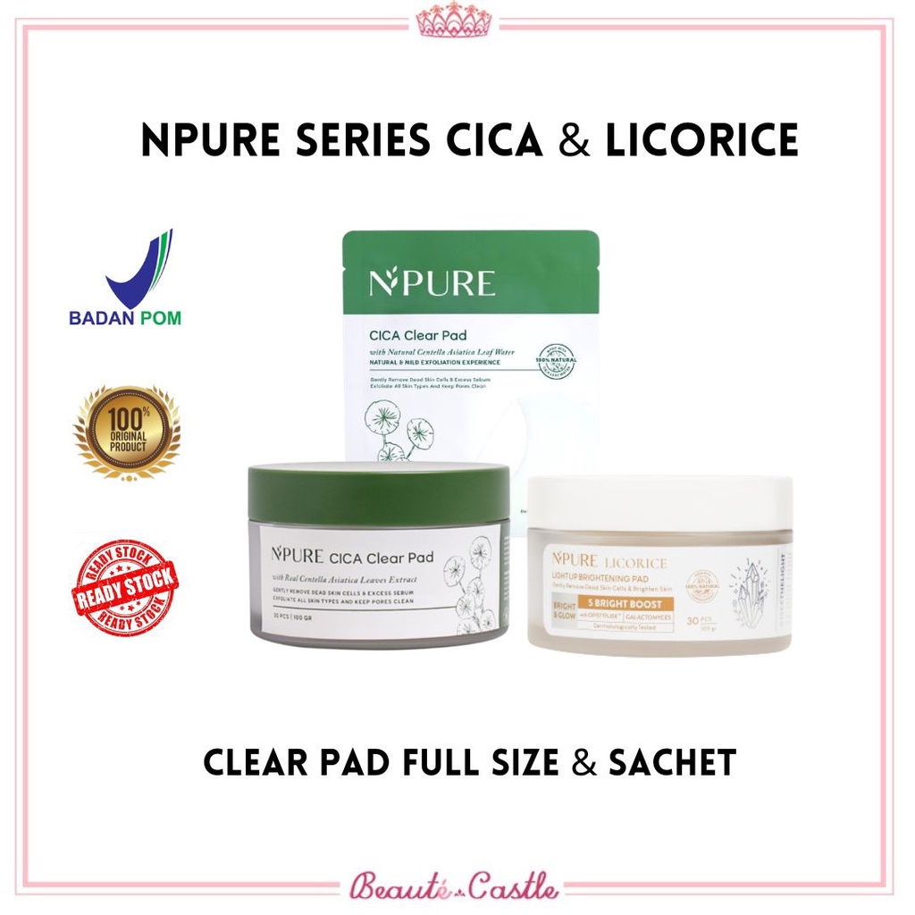 Jual NPURE Cica Clear Pad - Npure Cica Clear Pad Jar & 5 Pads Sachet ...
