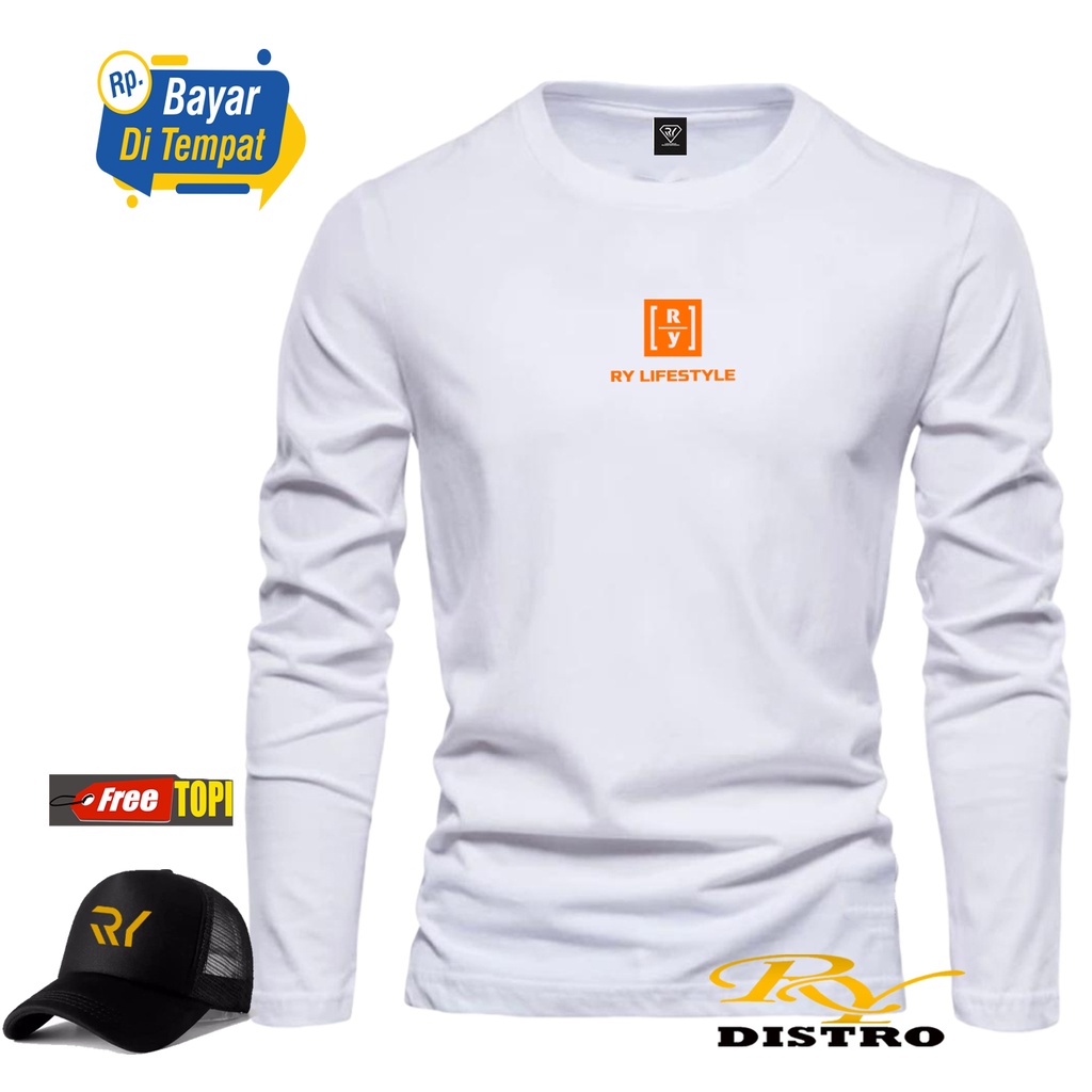 Jual Bonus Topi.! Kaos Pria Keren Lengan Panjang RY Lifestyle Box Teks ... Jual Bonus Topi.! Kaos Pria Keren Lengan Panjang RY Lifestyle Box Teks ...
