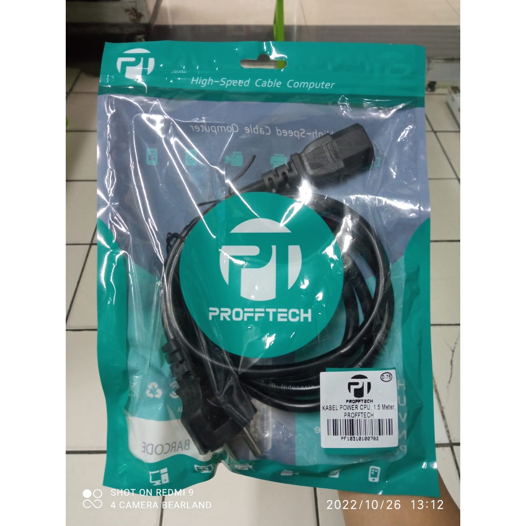 Jual Kabel Power Cpu Listrik/Kabel Power Listrik Notebook Profftech 1 ...