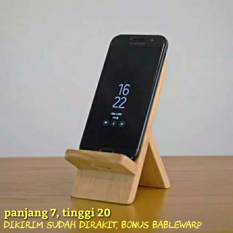 Jual holder hp kayu / sandaran hp / tempat hp kayu | Shopee Indonesia