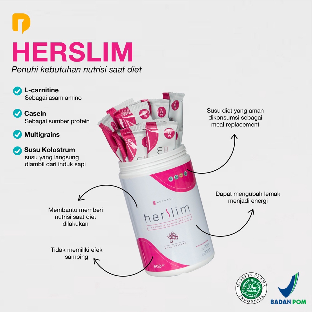 Jual Herwell Herslim Susu Nutrisi | PELANGSING HALAL BPOM | Obat ...