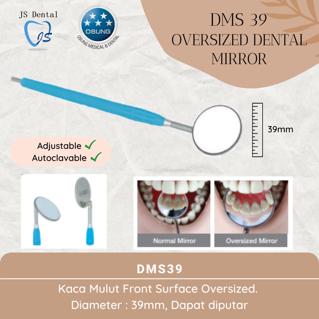 Jual DENTAL MIRROR OVERSIZED DOKTERGIGI Kaca Mulut Size Besar Bulat ...