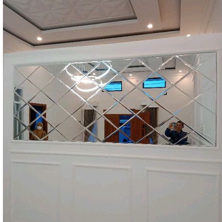 Jual Kaca Cermin Bevel Dekorasi Dinding Tebal 5mm | Shopee Indonesia