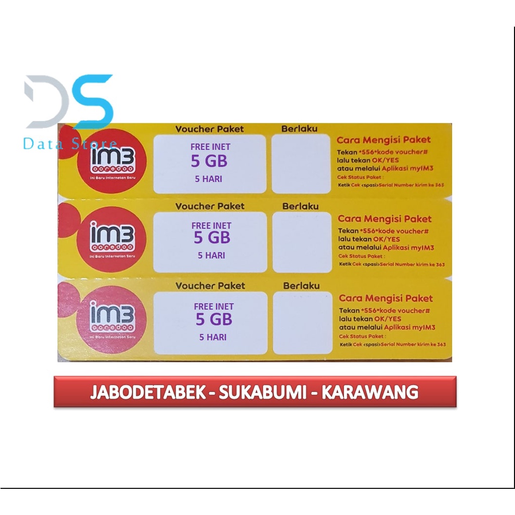 Jual Voucher Isat Freedom INTERNET 5 GB 5 Hari JABODETABEK | Shopee Indonesia