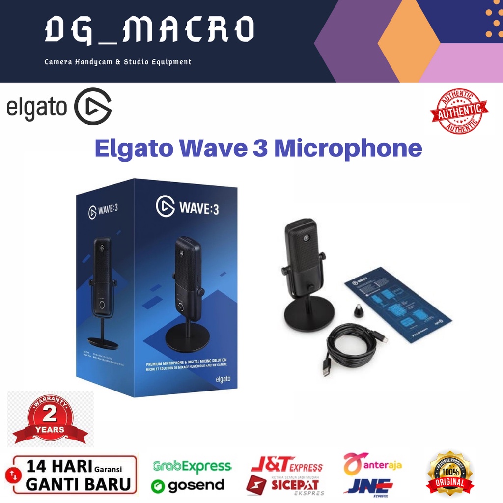 Jual Elgato Wave 3 Premium Microphone and Digital Mixing Solution | Shopee Indonesia