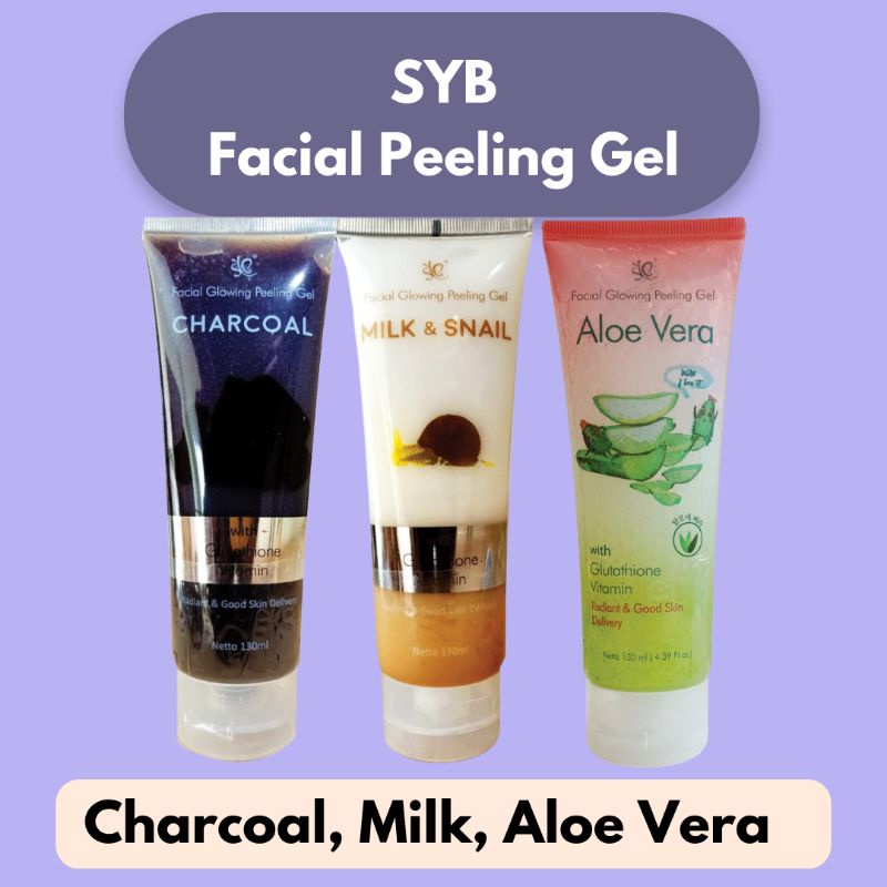 Jual SYB FACIAL PEELING GEL ALOE VERA, MILK & SNAIL , CHARCOAL | Shopee ...