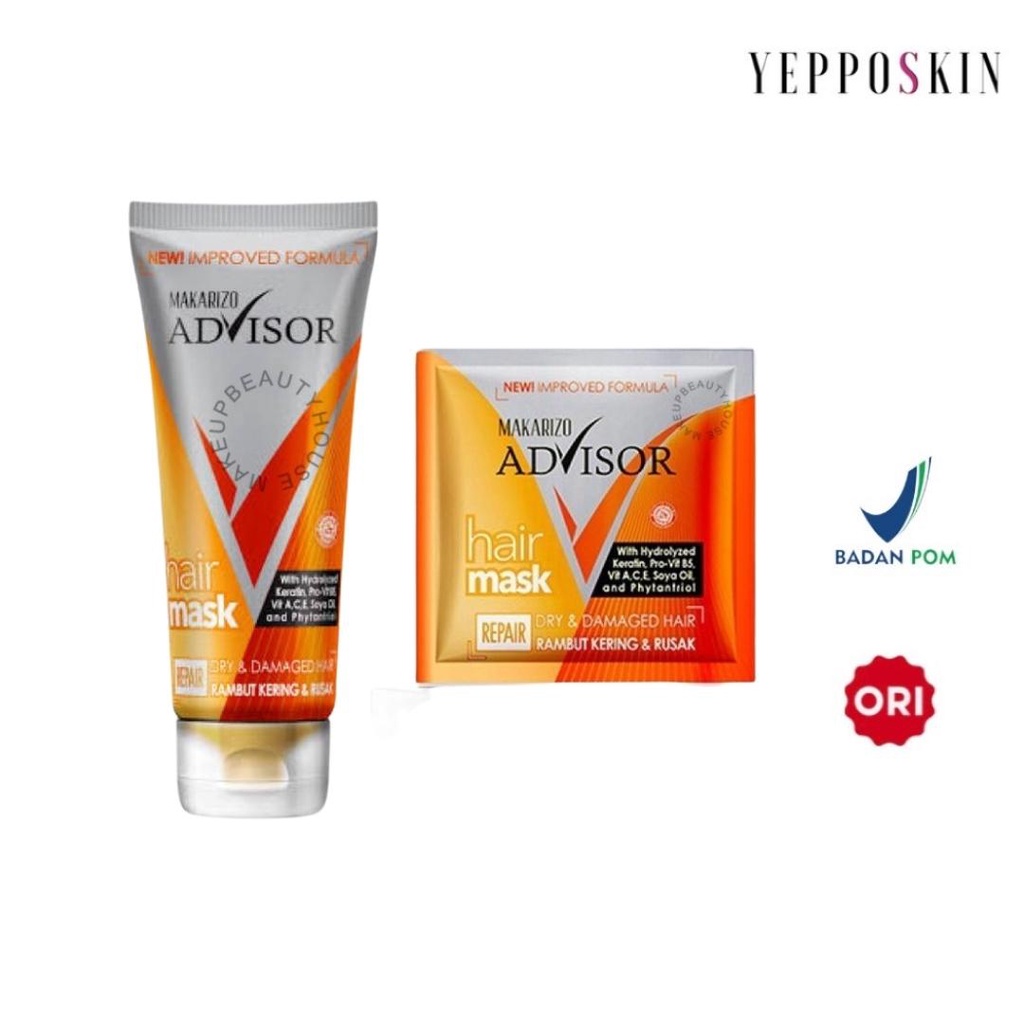 Jual Makarizo Advisor Hair Repair Mask Tube dan sachet / Masker Rambut ...