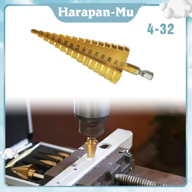 Jual Step Drill Mata Bor Pagoda Untuk Baja 4-32 Mm Mata Bor Multi Step ...