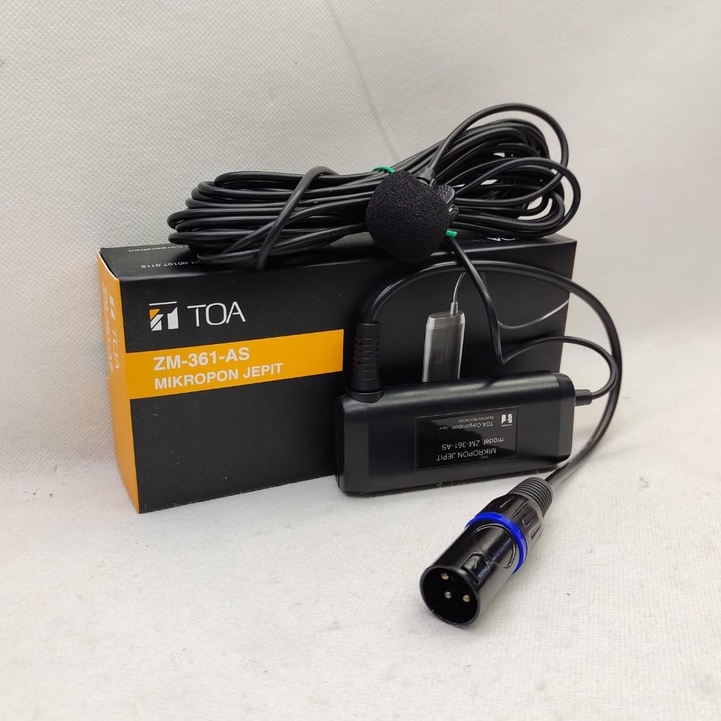 Jual mik jepit mic imam microphone clip on toa zm361as pakai jack xlr ...