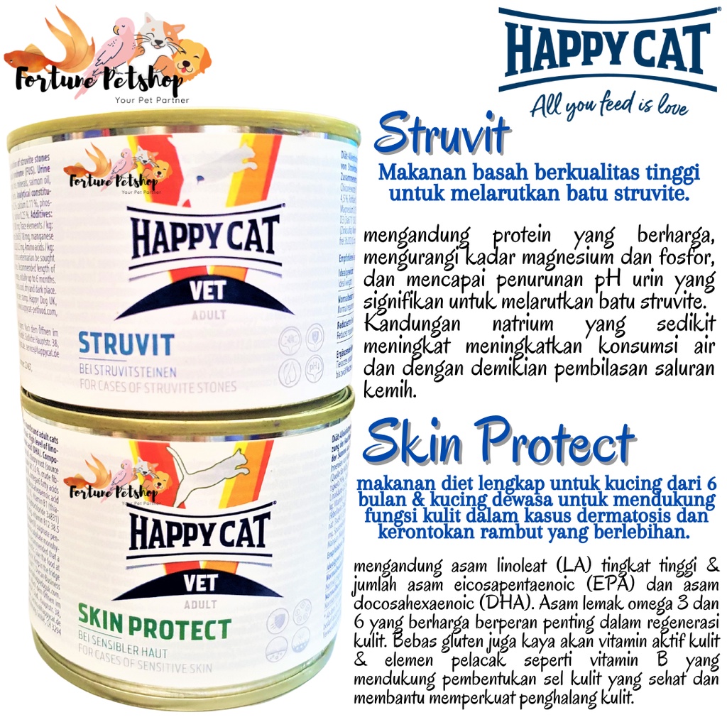 Jual Happy Cat Vet Struvit Urinary / Happy Cat Skin Protect Kaleng ...