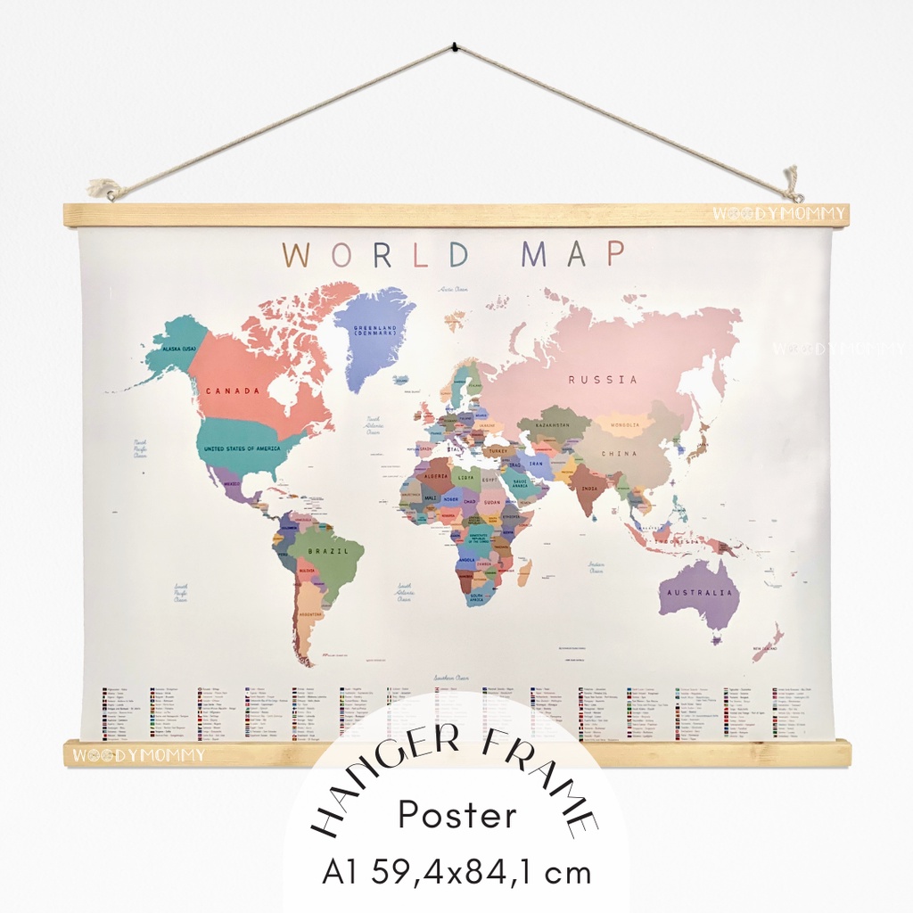 Jual Frame Hanger Magnetik Poster A1 59,4x84,1 cm - Bingkai Kayu ...