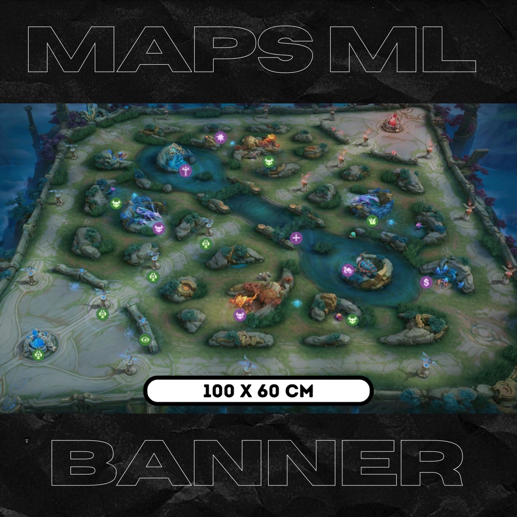 Jual BANNER MAPS MOBILE LEGEND 100 X 60 CM FREE RING POJOK POJOK ...