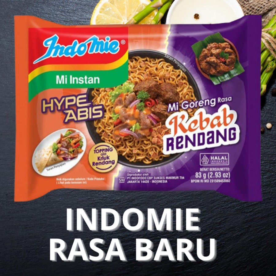 Jual Indomie Hype Abis Rasa Kebab Rendang Indomie Goreng Rasa Kebab ...