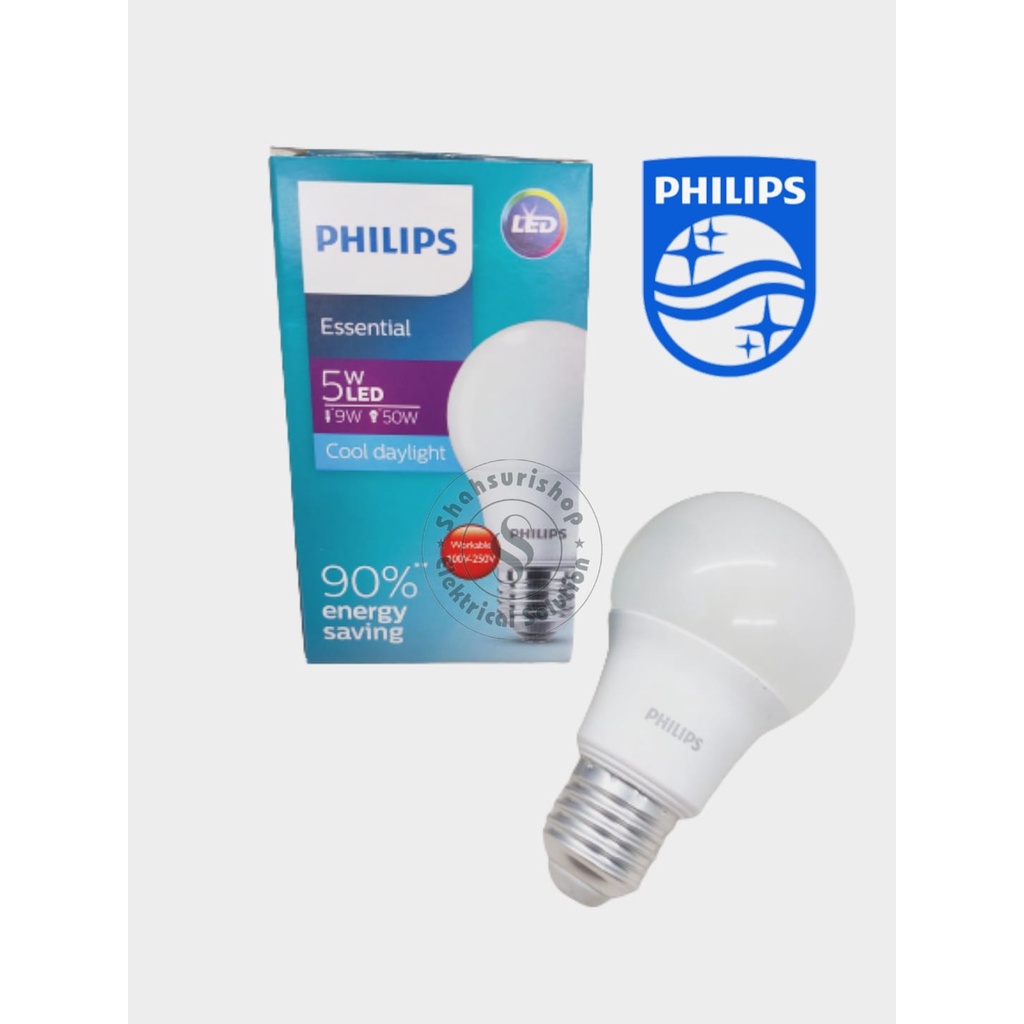 Jual PHILIPS ESSENTIAL LED 5W 5 WATT LAMPU LED MURAH BERGARANSI ...