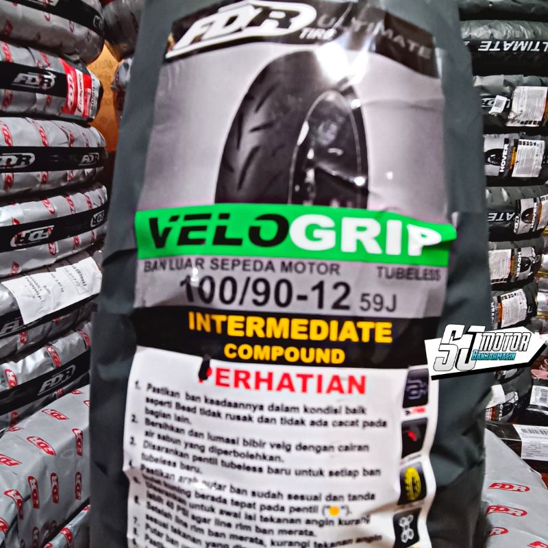 Jual Ban Luar FDR - VELOGRIP 100/90 - 12 Tubeless | Shopee Indonesia