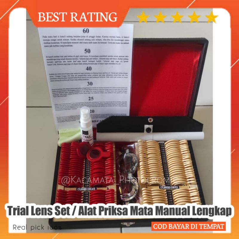Jual Trial Lens Set / Alat Periksa Mata Manual Lengkap Snellen Chart ...