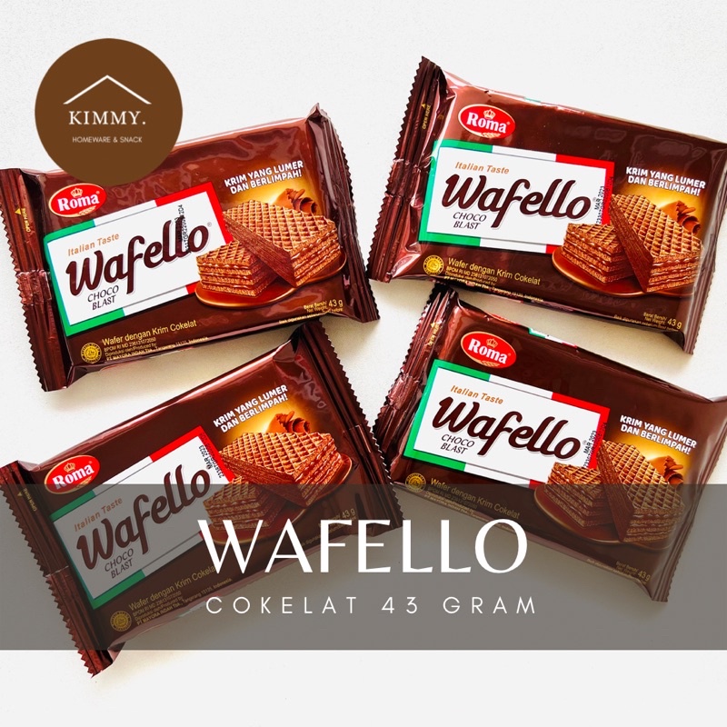 Jual WAFELLO COKELAT / WAFFELO BUTTER CARAMEL / WAFER COKELAT ITALIAN ...