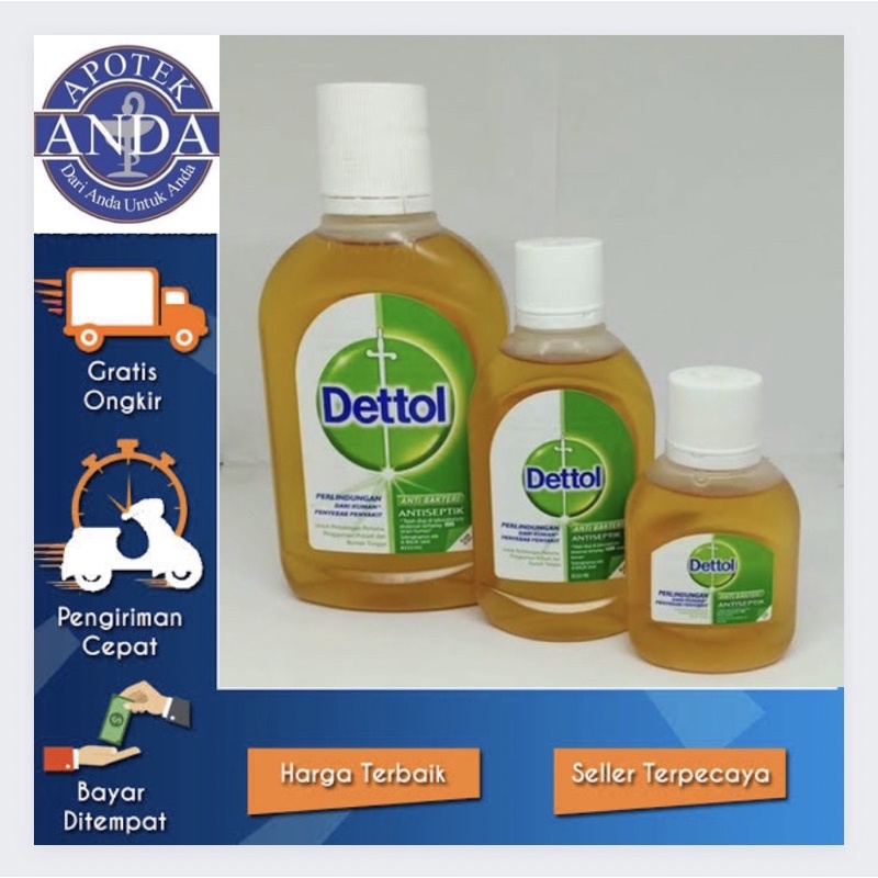 Jual Dettol Antiseptik Cair (45ml , 95ml) | Shopee Indonesia