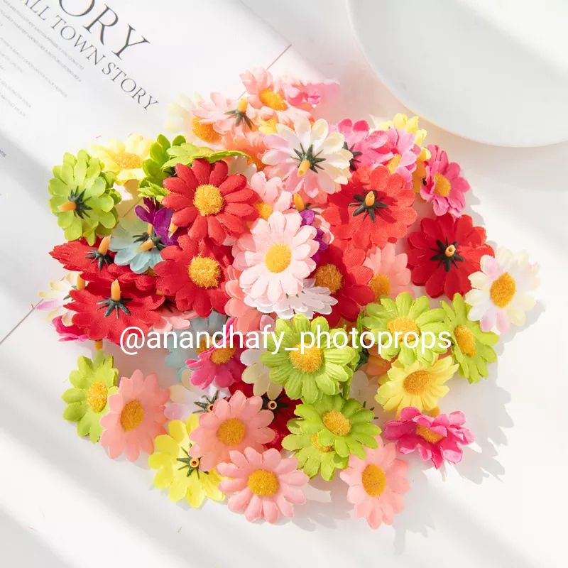 Jual BUNGA DAISY MATAHARI KUNTUM BUNGA ASTER KEPALA KRISAN CRAFT MAHAR ...