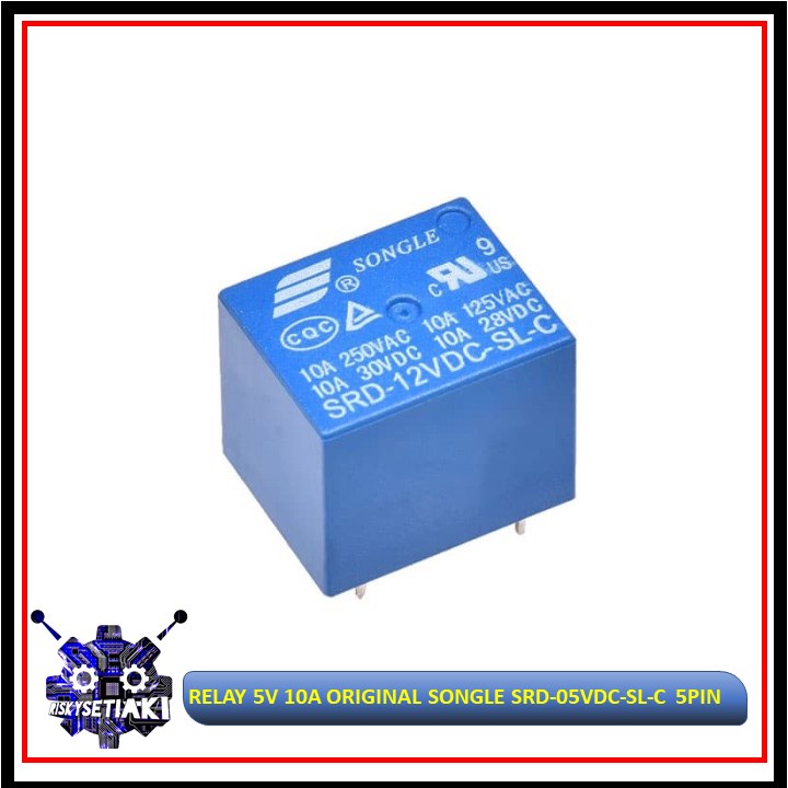 Jual Relay 5V 10A Original Songle SRD-05VDC-SL-C 5pin T73 DC Control ...