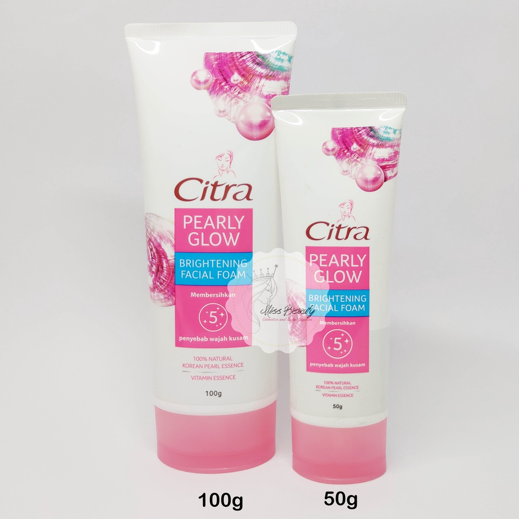Jual citra pearly glow brightening facial foam | Shopee Indonesia