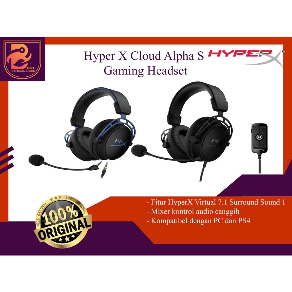 Jual Hyper X Cloud Alpha S / Alpha Gaming Headset / Hyper-X Original ...