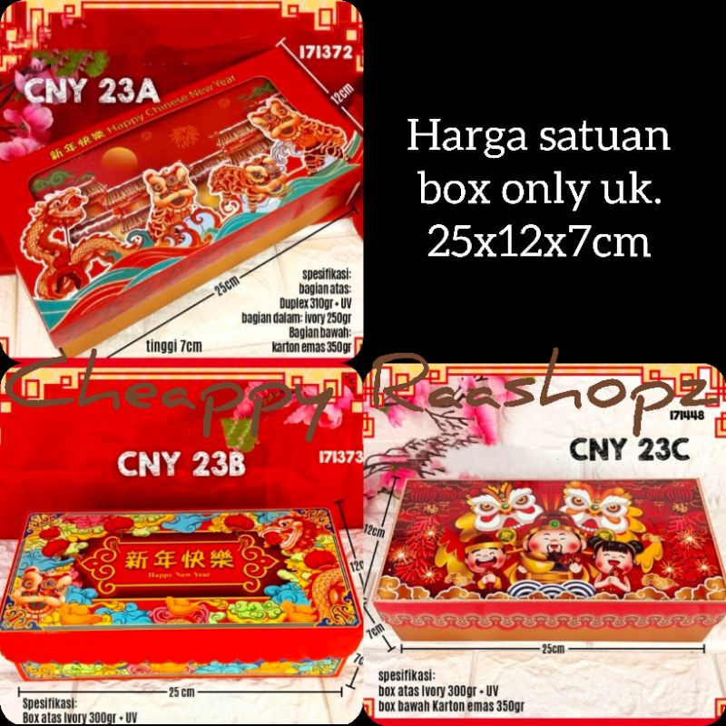 Jual Box Imlek 25x12 CNY Box Imlek 2 toples 250gr bulat Box Brownies ...