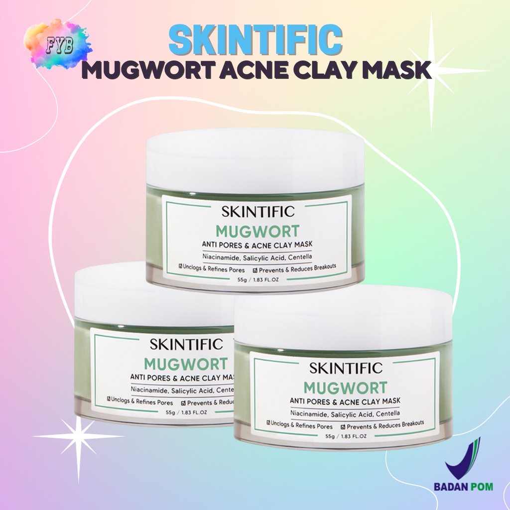 Jual [READY] SKINTIFIC - Mugwort Mask Anti Pores & Acne Clay Mask Pore Clarifying Mud Mask Wash ...