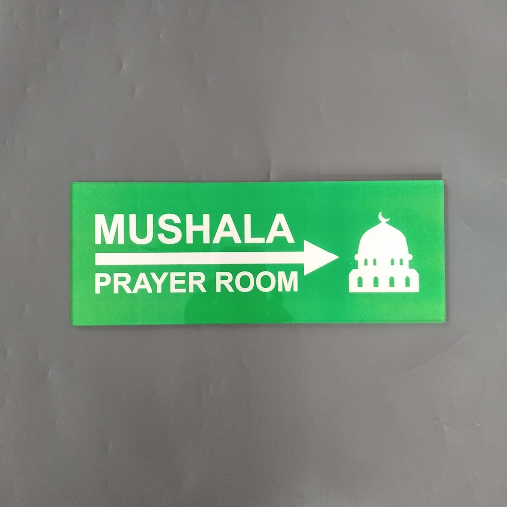 Jual Akrilik Nama Ruang Mushola - Acrylic Mushala - Papan Penunjuk ...