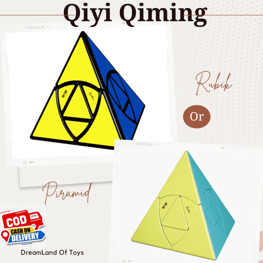 Jual Mainan Anak Rubik Piramid Triangle Pyraminx Segitiga Qiyi Qiming ...