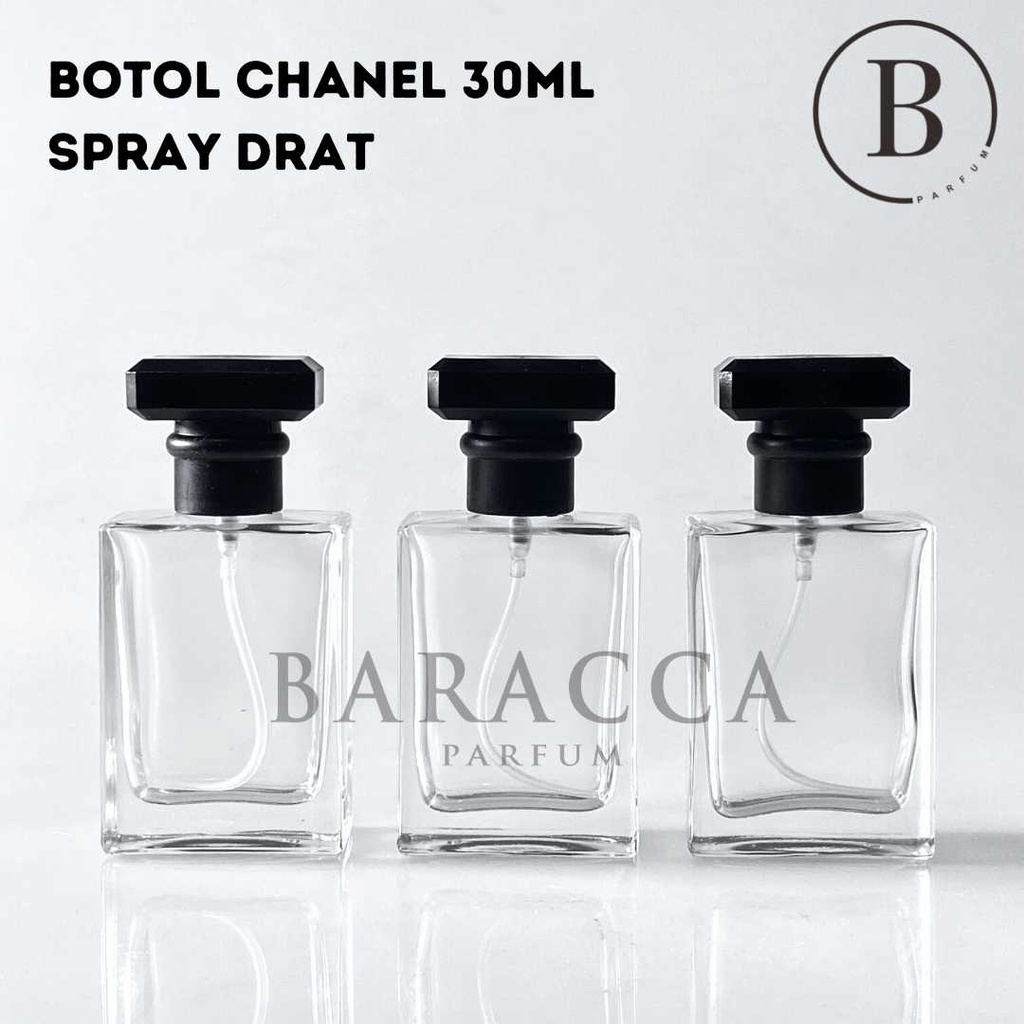 Jual Botol Parfum Chanel 30ML Drat Hitam - Botol Parfum Kosong Chanel - Botol Chanel 30ML ...