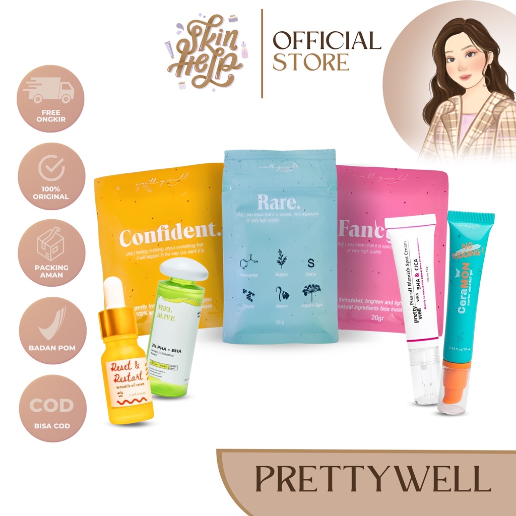 Jual PRETTYWELL MASKER / MOISTURIZER PELEMBAB CERAMON / ACNE SPOT PISS ...