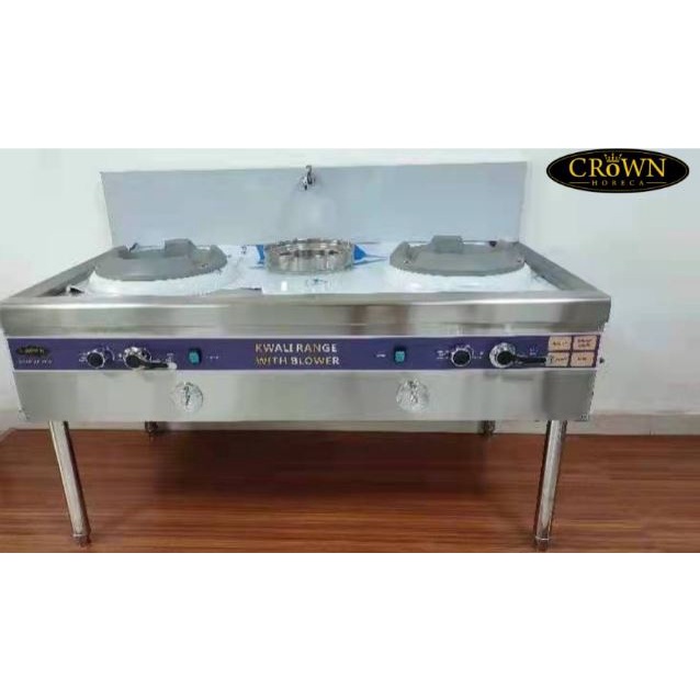 Jual CROWN KR-2T1S Kompor Blower Gas Kwali Wok Range 2 Burner 1 Soup ...