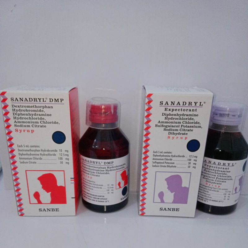 Jual Sanadryl DMP dan ekspektoran 120 ml | Shopee Indonesia