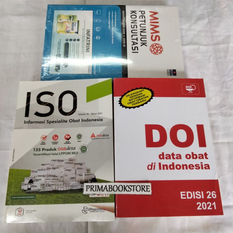 Jual Buku Seri Farmasi DOI (Data Obat di Indonesia), Mims 2021/2022 ...