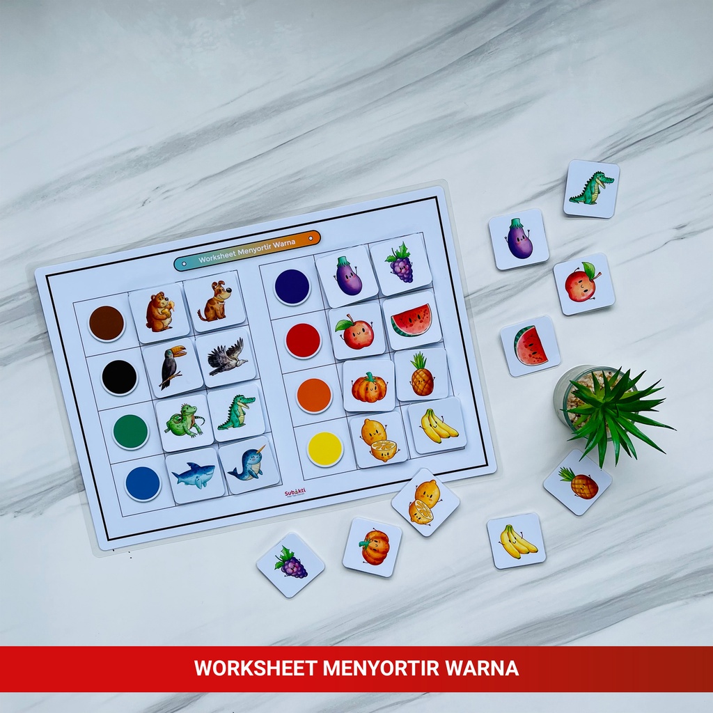 Jual SUBAKTI Worksheet Menyortir Warna untuk Anak | Shopee Indonesia
