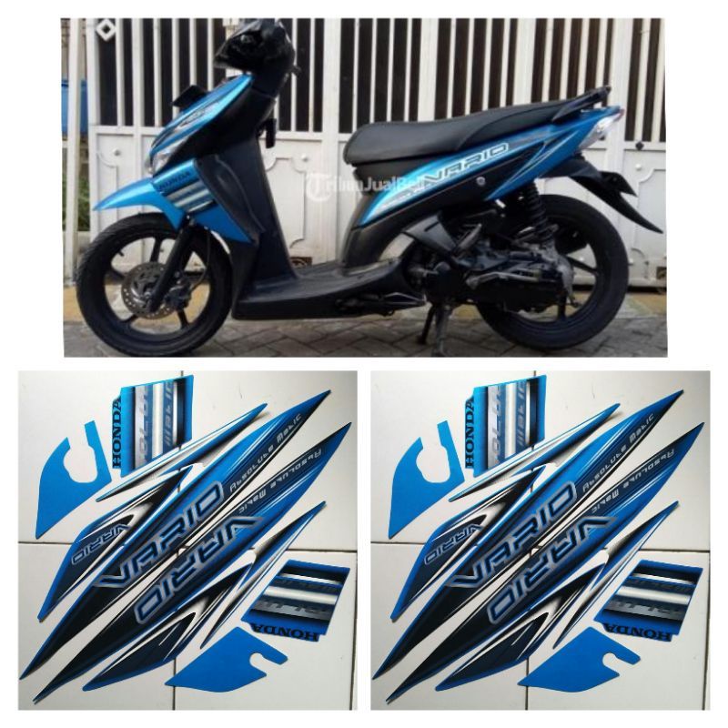 Jual Stiker striping lis les body motor honda vario 110 2008 biru ...