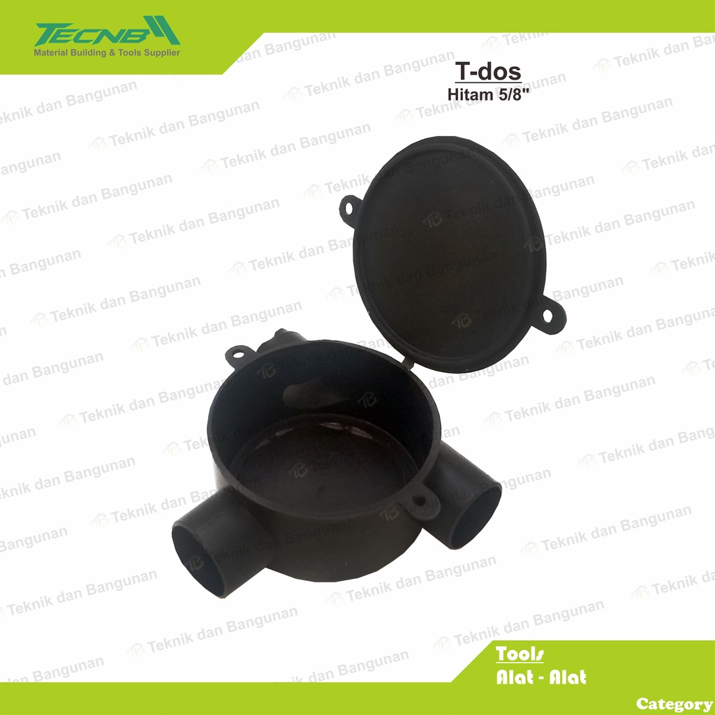 Jual Tdos T dos Tdus T dus Teedus Teedos Cabang 3 PVC Hitam 5/8 ...