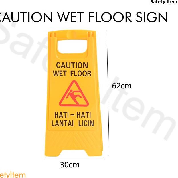 Jual Caution Wet Floor Sign / Papan Peringatan Lantai Basah Licin ...