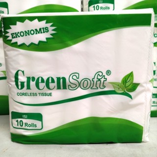 Jual GREEN SOFT CORELESS / TISU GULUNG / TISU CORELESS / TISSUE TANPA ...