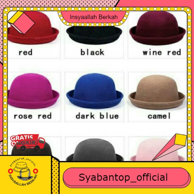 Jual Topi caplin / bowler hat | Shopee Indonesia