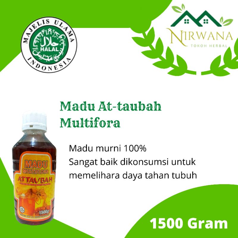 Jual Madu Attaubah Multiflora murni berat 1500 gr | Shopee Indonesia