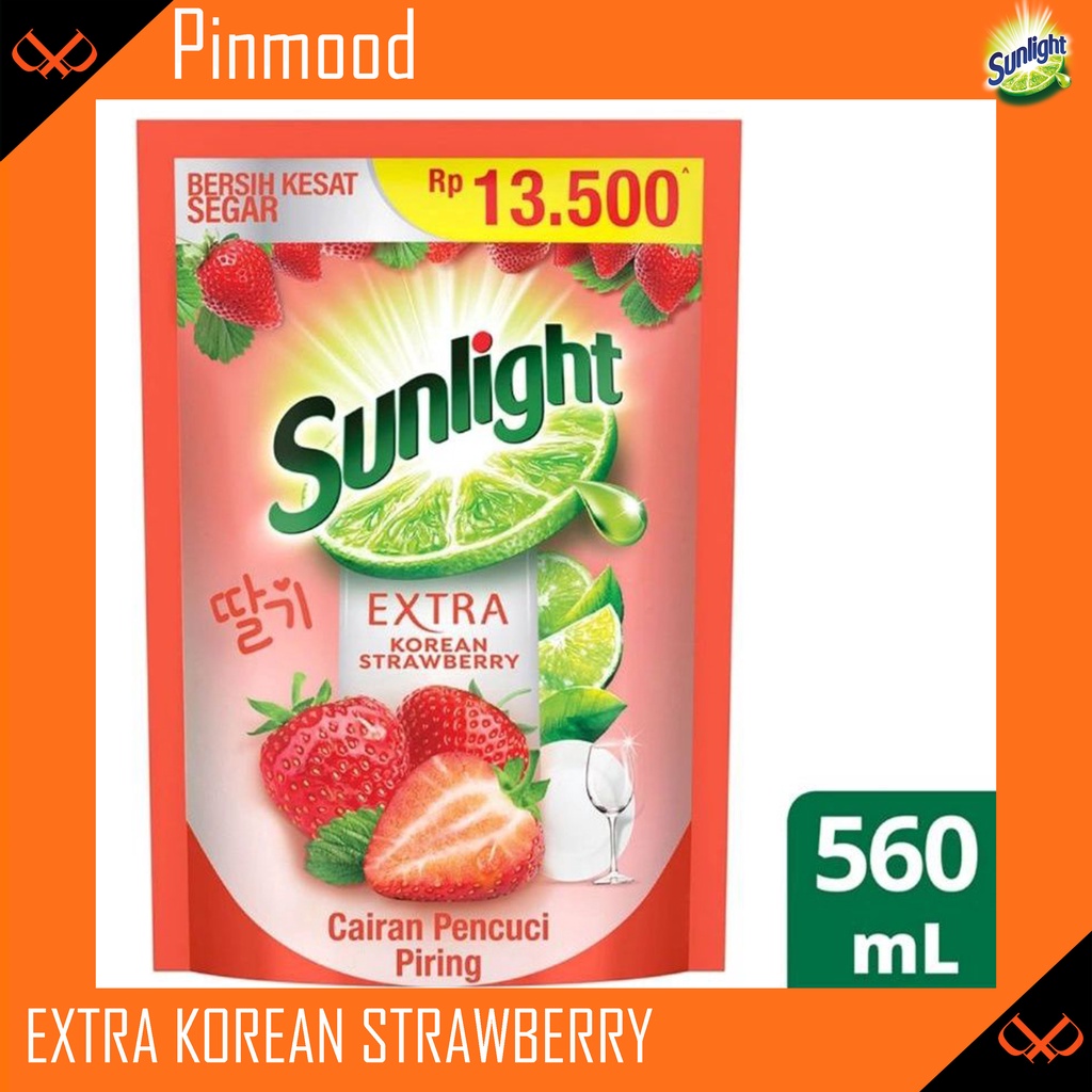 Jual SUNLIGHT KOREAN STRAWBERRY [ 560 ML ] SABUN CUCI PIRING DISH ...