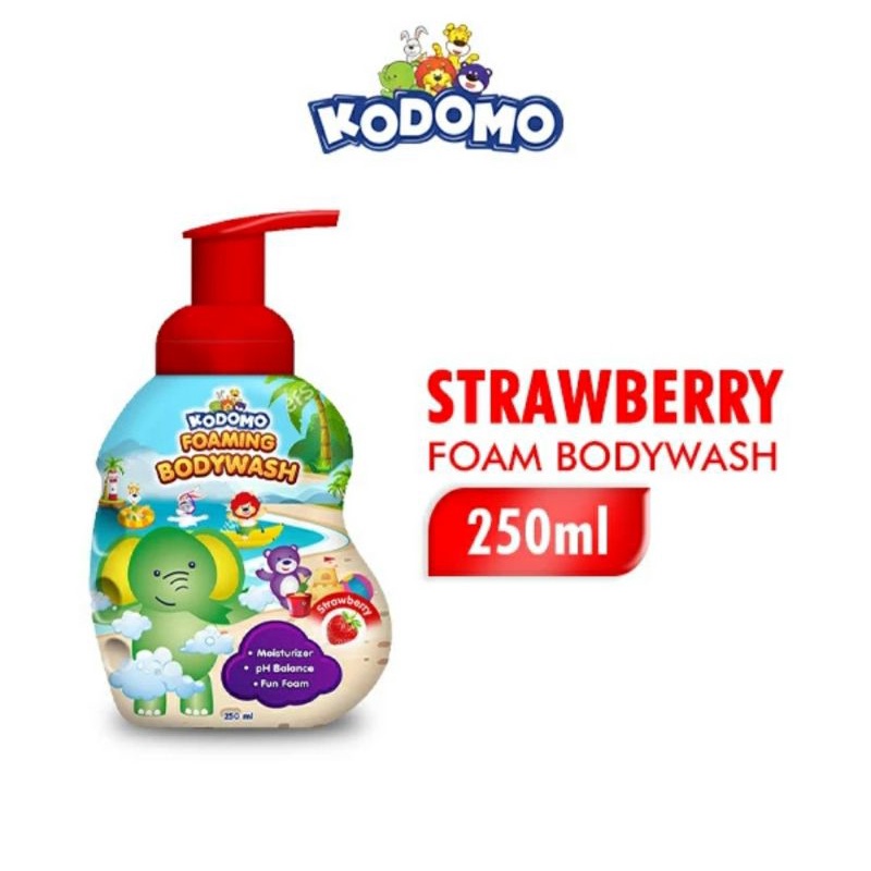 Jual Kodomo Bodywash Foam Strawberry - 250ml | Shopee Indonesia