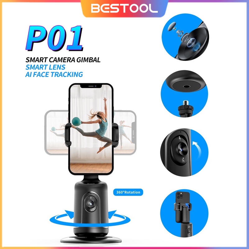 Jual BESTOOL P01 Smart Follow-Up Ptz Non APP AI Face Tracking Live Photography Stabilizer ...