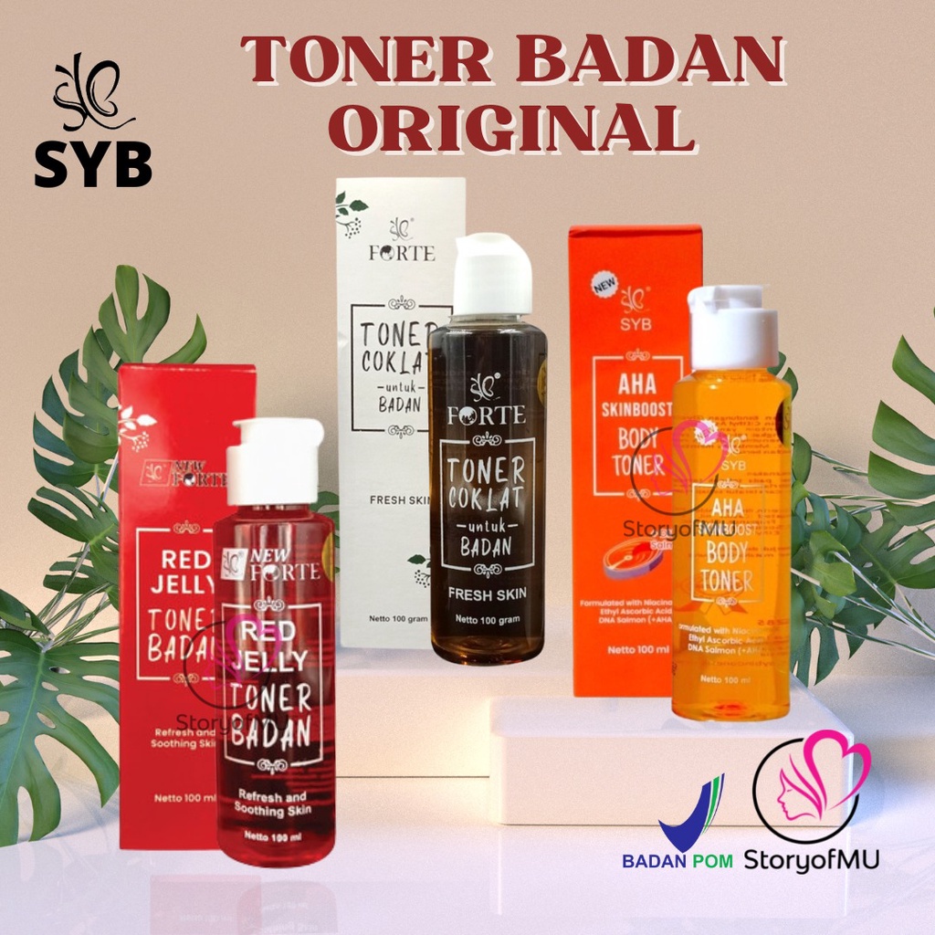 Jual SYB Forte Toner Badan Coklat | Red Jelly 100ml | Shopee Indonesia